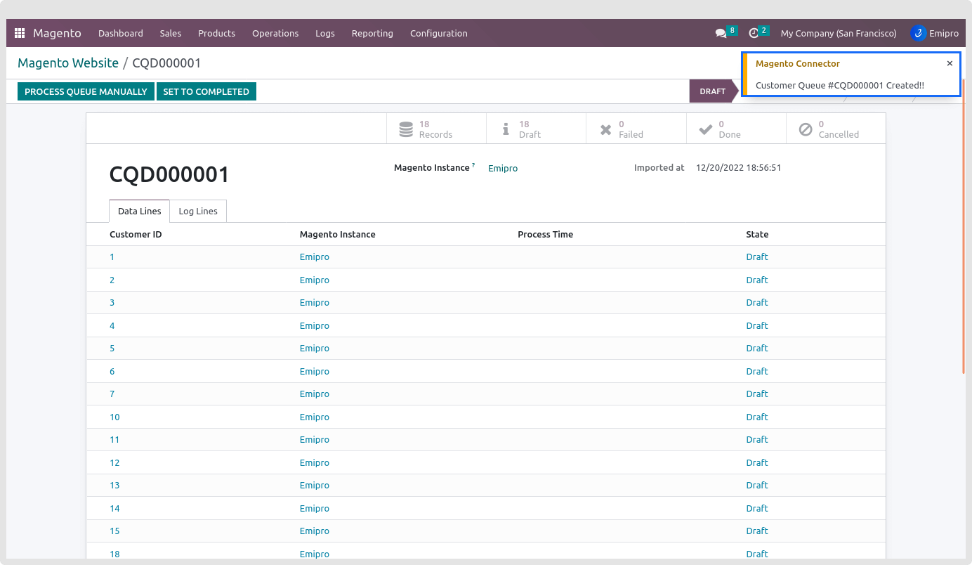 Pop Up Notifications Odoo Magento2 Connector By Emipro
