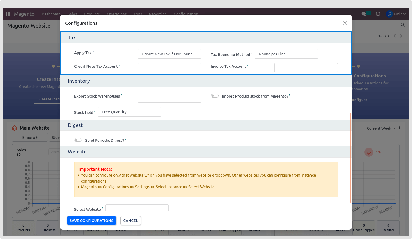 Create And Configure Magento Instance Odoo Magento2 Connector By Emipro