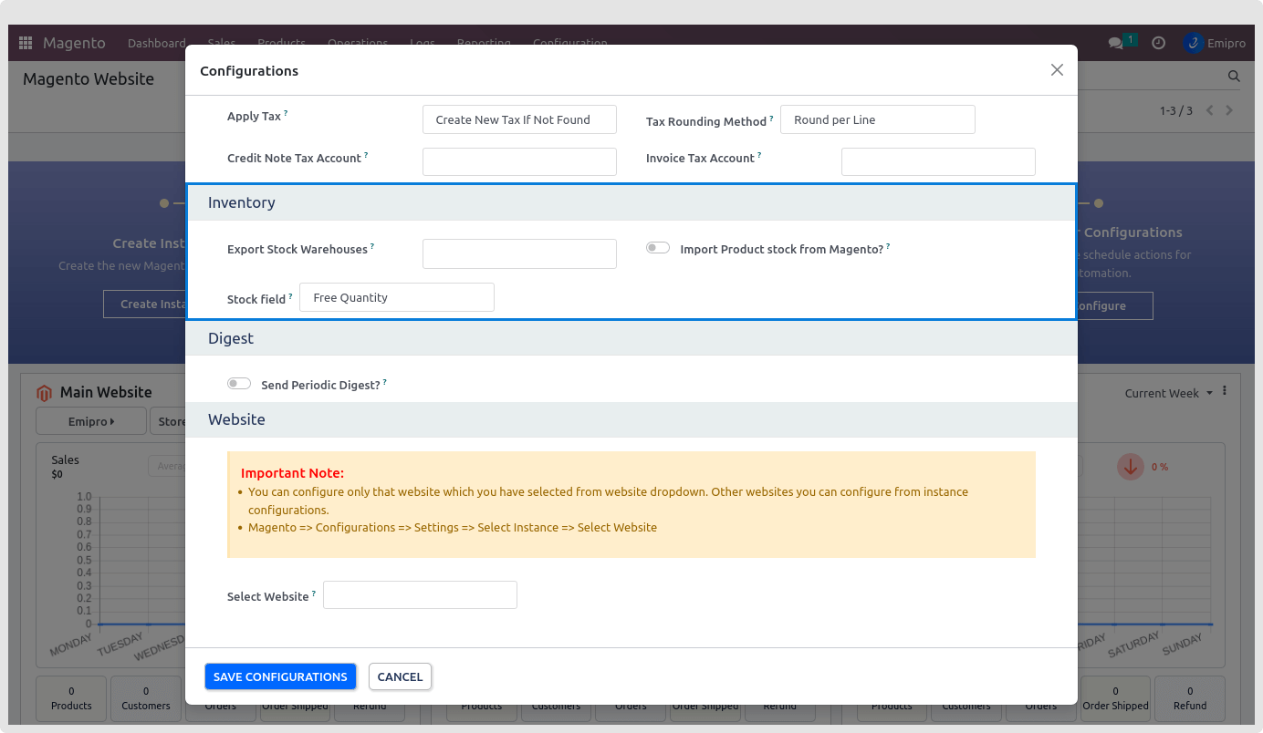 Create And Configure Magento Instance Odoo Magento2 Connector By Emipro