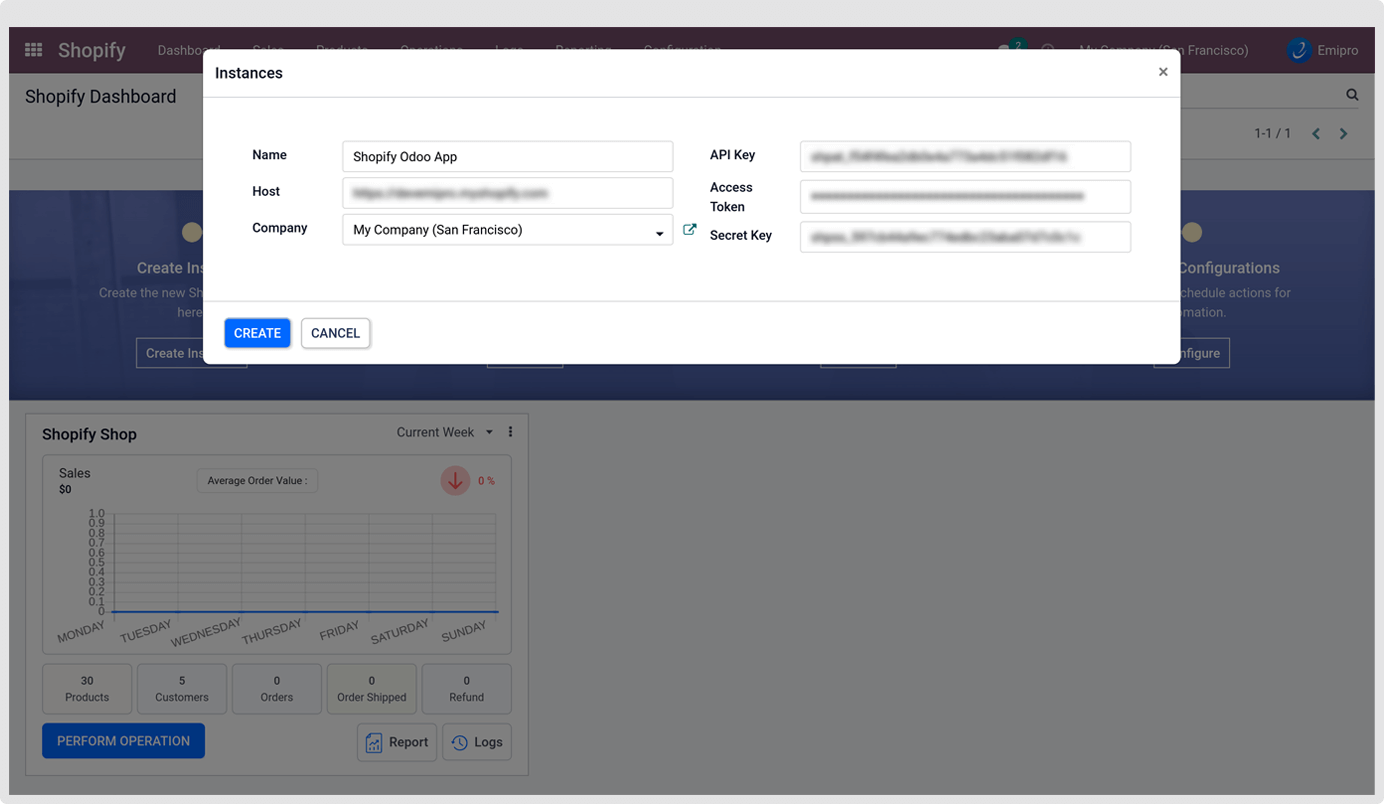 Configure Shopify Instance In Odoo Shopify Odoo Connector By Emipro
