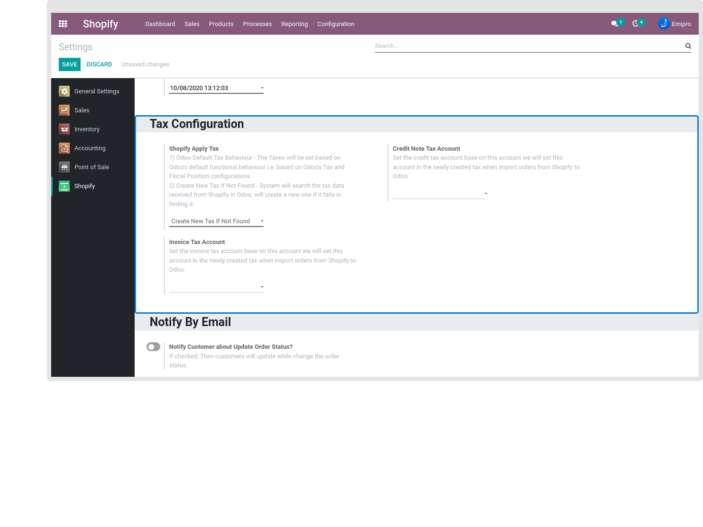 Tax Configuration - Shopify Odoo Connector By Emipro Tax Configuration - Shopify Odoo Connector By Emipro
