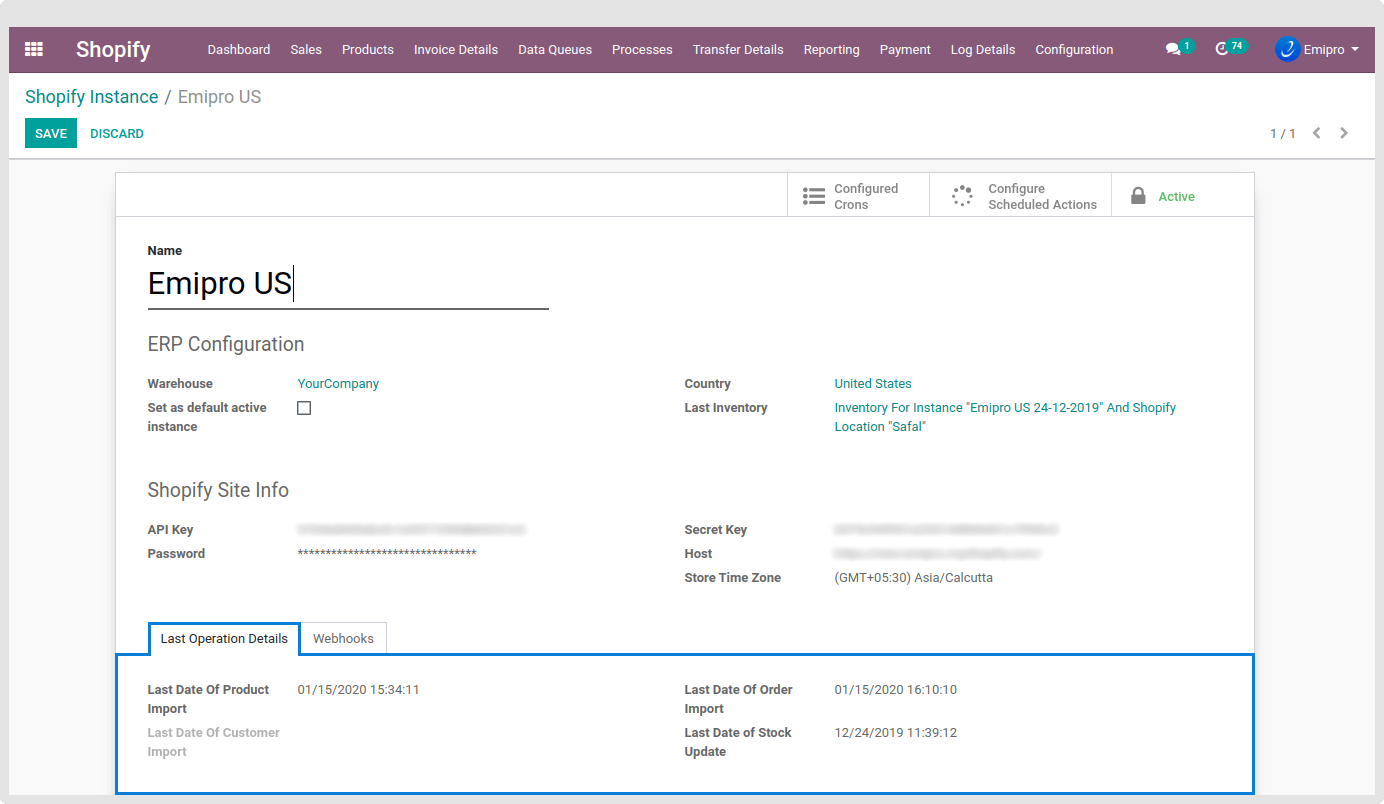 Automatic Scheduler Configuration - Shopify Odoo Connector By Emipro Automatic Scheduler Configuration - Shopify Odoo Connector By Emipro